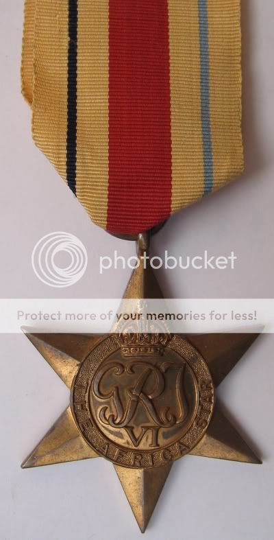 The Africa Star (Medal # 180, MYB)